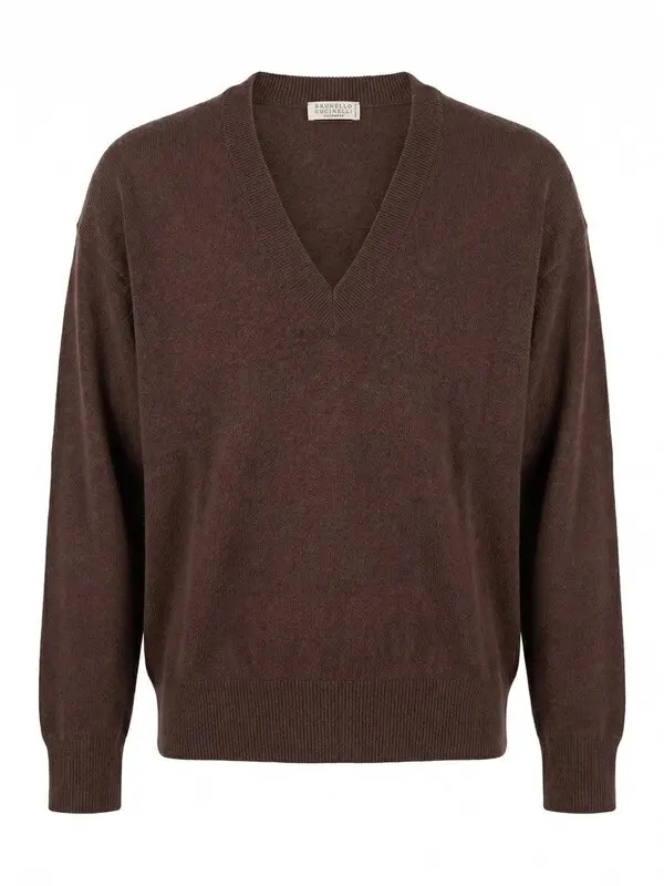 Brunello Cucinelli Cashmere V-neck Sweater - Multicolor