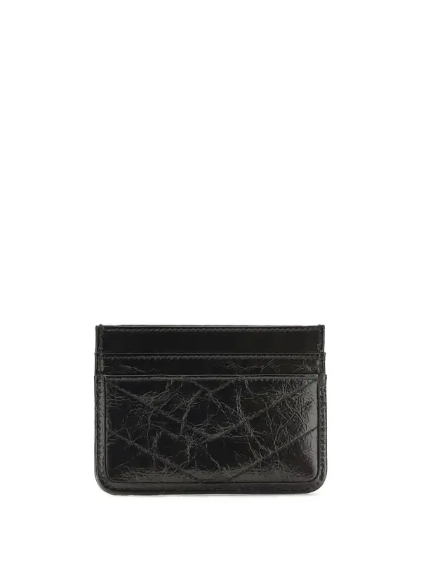 Saint Laurent Niki Vintage Leather Card Holder - Black