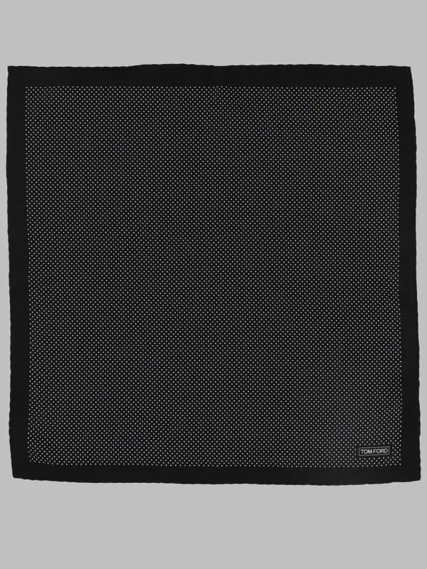 TOM FORD Silk Pocket Square - Black