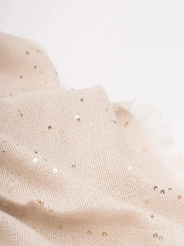 Brunello Cucinelli Cashmere And Silk `diamond` Yarn Scarf - Multicolor