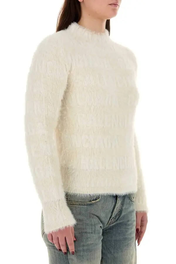 Balenciaga Ivory Wool Blend Sweater
