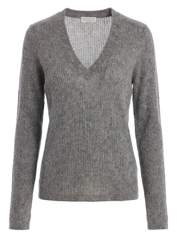 Brunello Cucinelli Silk V-neck Sweater