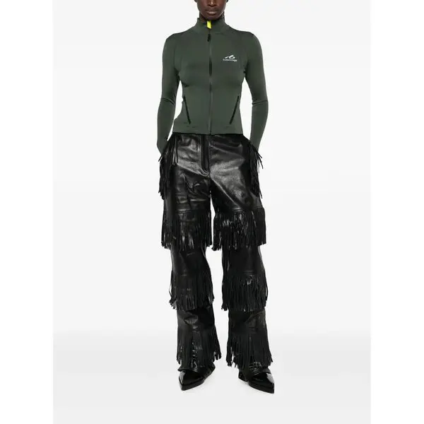 Balenciaga Fitted Zip Fastening Jacket - Green