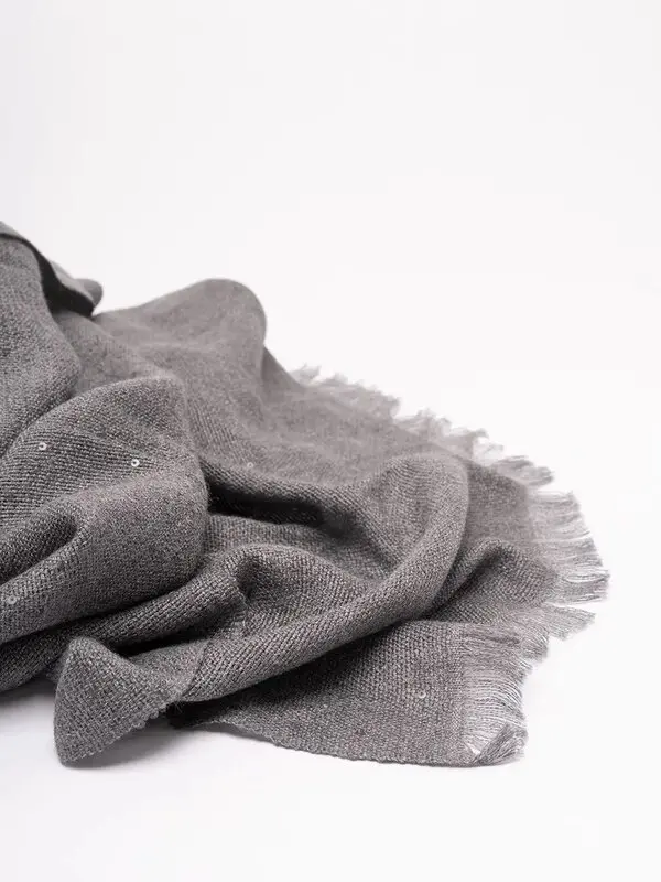 Brunello Cucinelli Cashmere And Silk `diamond` Yarn Scarf - Multicolor