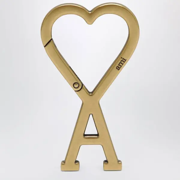 AMI Paris De Cå“ur Keyring With Gold-tone Metal Clasp - Silver