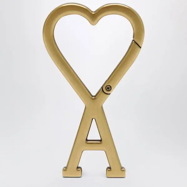 AMI Paris De Cå“ur Keyring With Gold-tone Metal Clasp