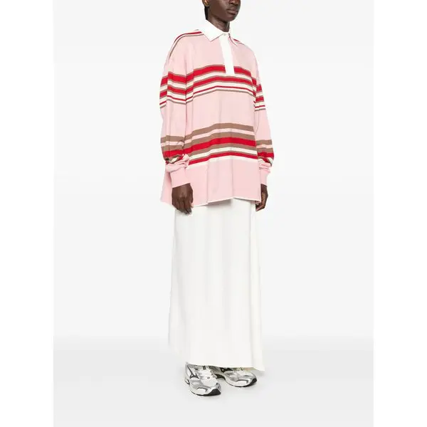 Amiri Striped Cotton Polo - Pink