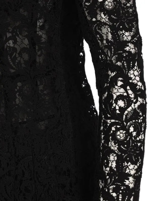 Fendi Floral Lace Midi Dress - Multicolor