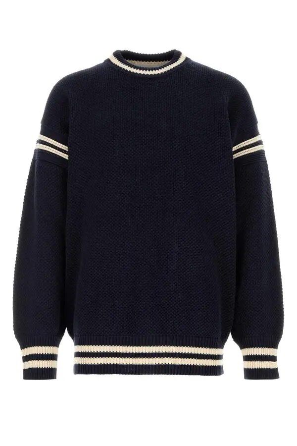 GOLDEN GOOSE Midnight Cotton Oversize Sweater - Blue