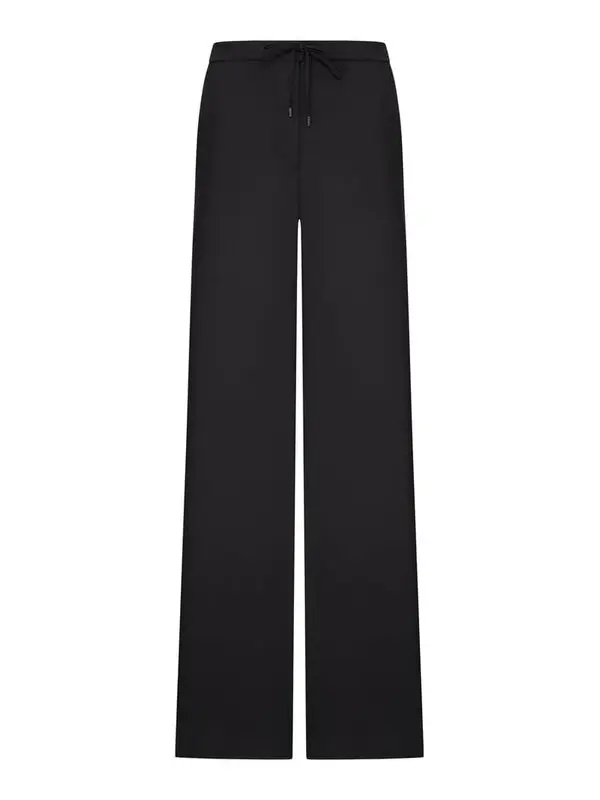 Max Mara Lightweight Wool Canvas Trousers - Black
