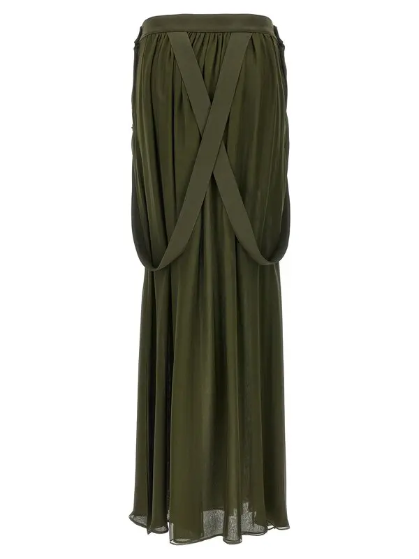 Max Mara Jedy Silk Chiffon Skirt - Green