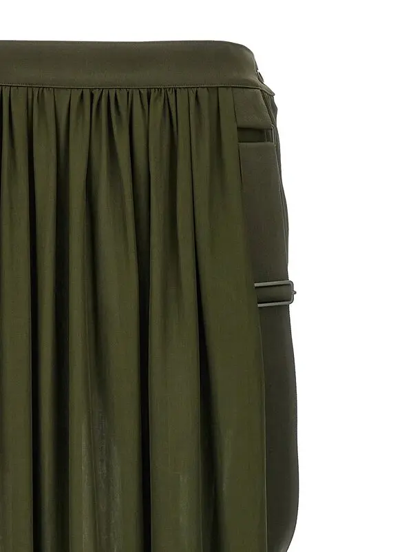 Max Mara Jedy Silk Chiffon Skirt - Green