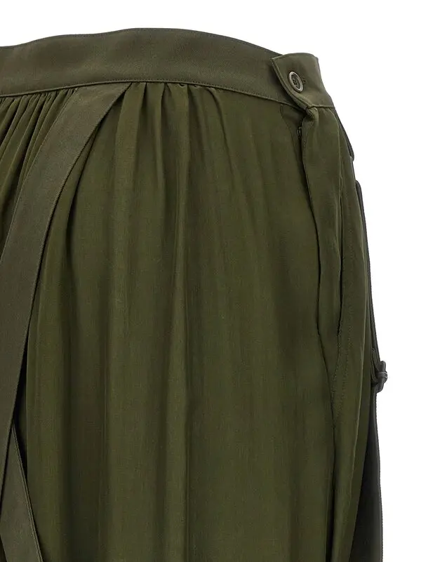Max Mara Jedy Silk Chiffon Skirt - Green