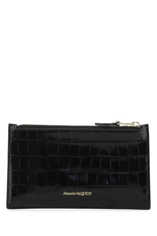 Alexander McQueen Black Leather Pouch
