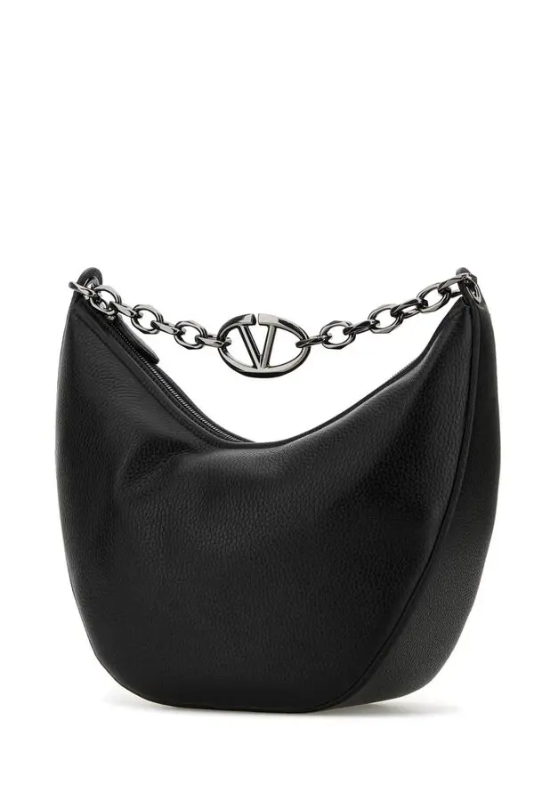 Valentino Garavani Leather Hobo Vlogo Moon Shoulder Bag