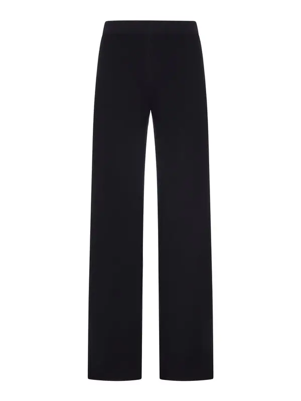 Max Mara Straight-leg Knitted Trousers - Black