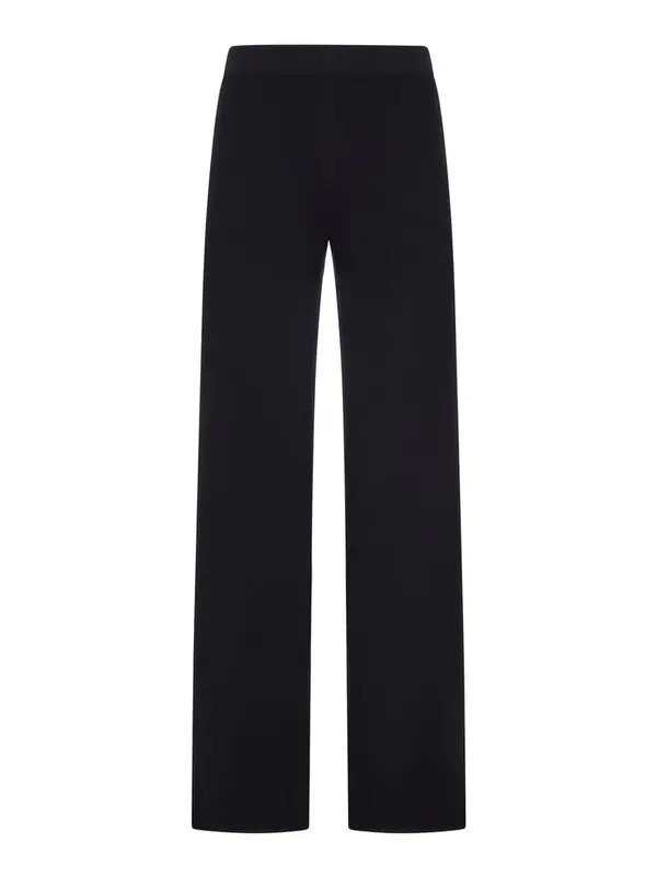 Max Mara Straight-leg Knitted Trousers - Black