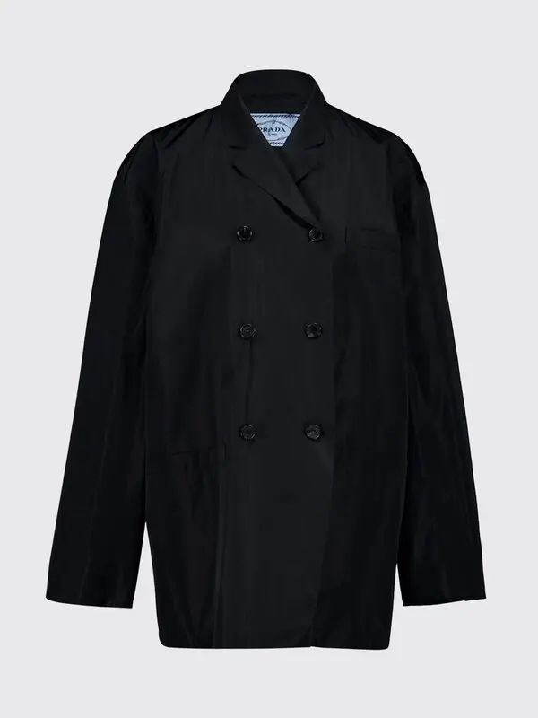 Prada Re-nylon Double-breasted Blazer - Black