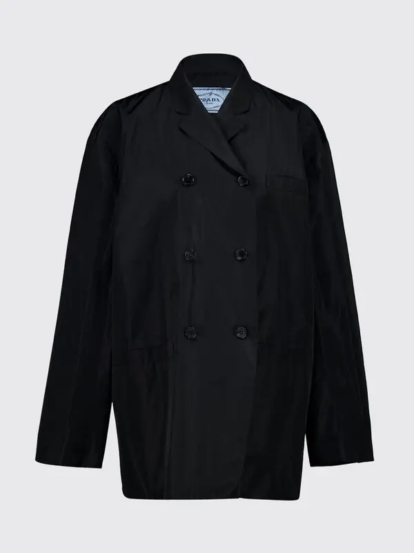 Prada Re-nylon Double-breasted Blazer - Black