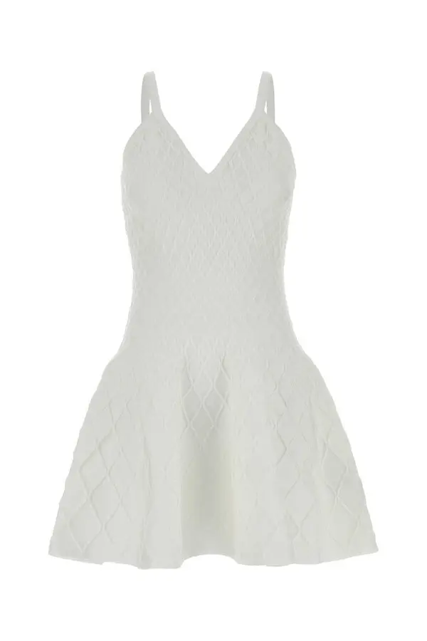 Balmain Knit Mini Dress - White