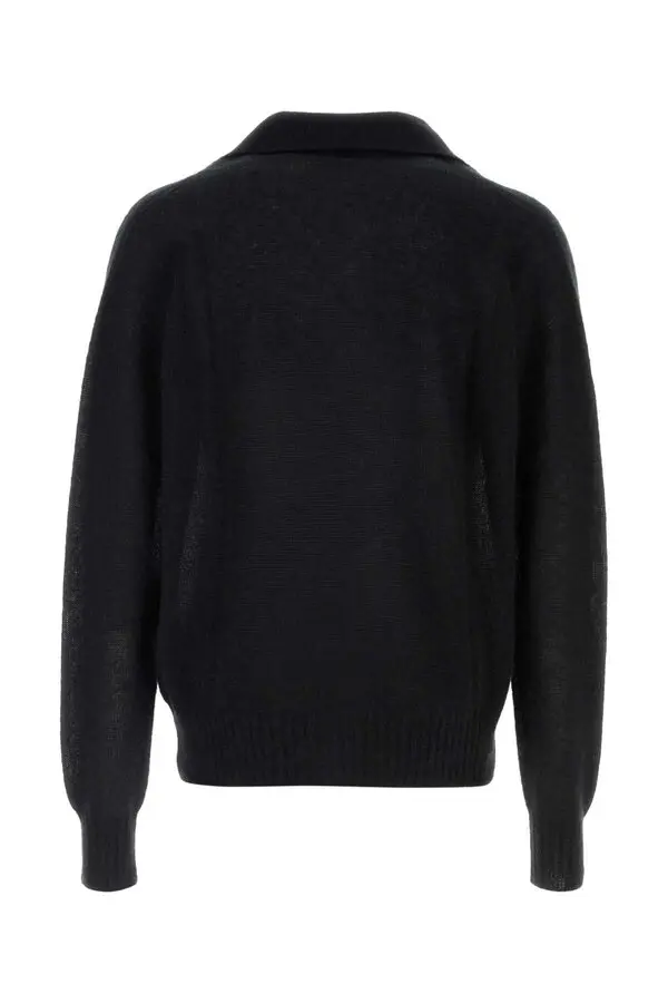 TOM FORD Cashmere Blend Polo Shirt - Black