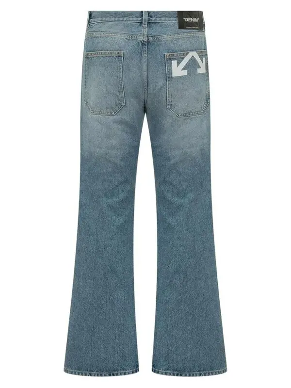 Off-White Half Arrow Flared Jeans - Blue