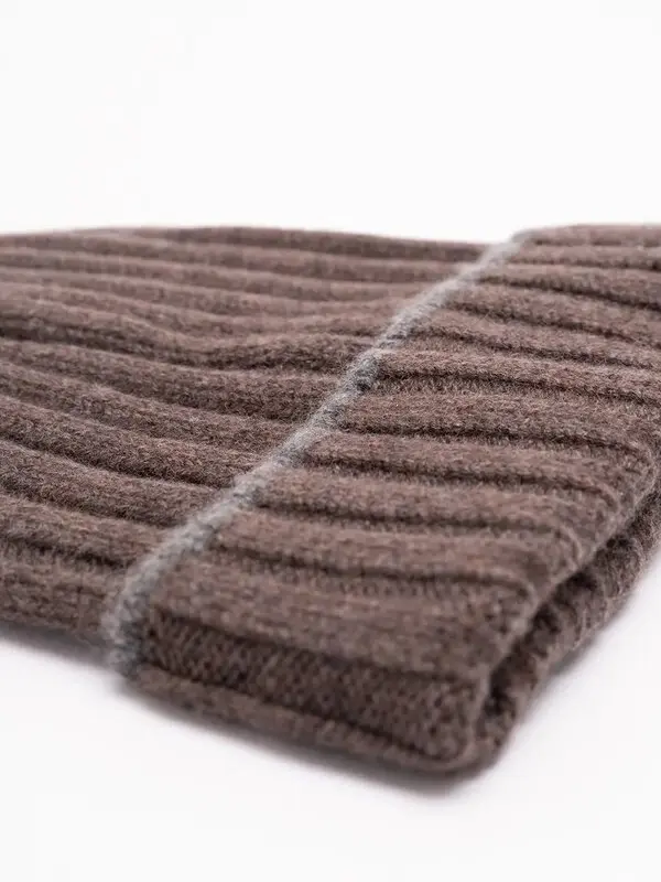 Brunello Cucinelli Cashmere Rib Knit Beanie