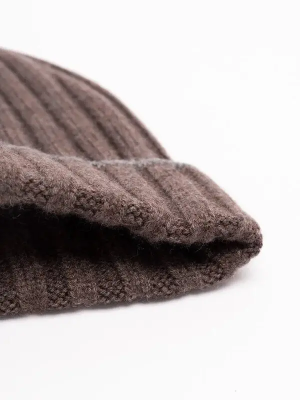 Brunello Cucinelli Cashmere Rib Knit Beanie