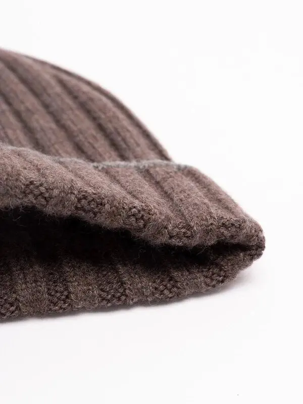 Brunello Cucinelli Cashmere Rib Knit Beanie - Multicolor