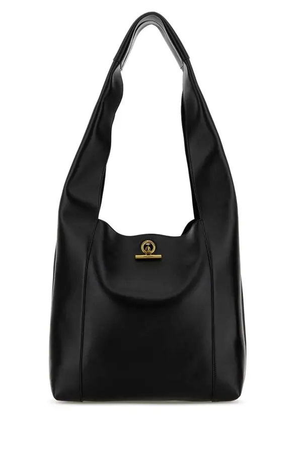 Saint Laurent Leather Tanger Shopping Bag - Black