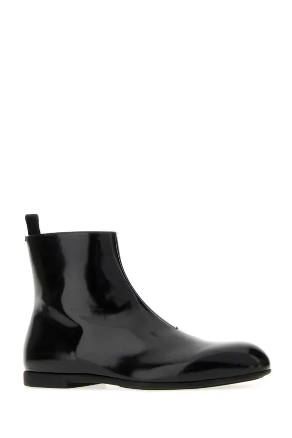 JIL SANDER Leather Ankle Boots