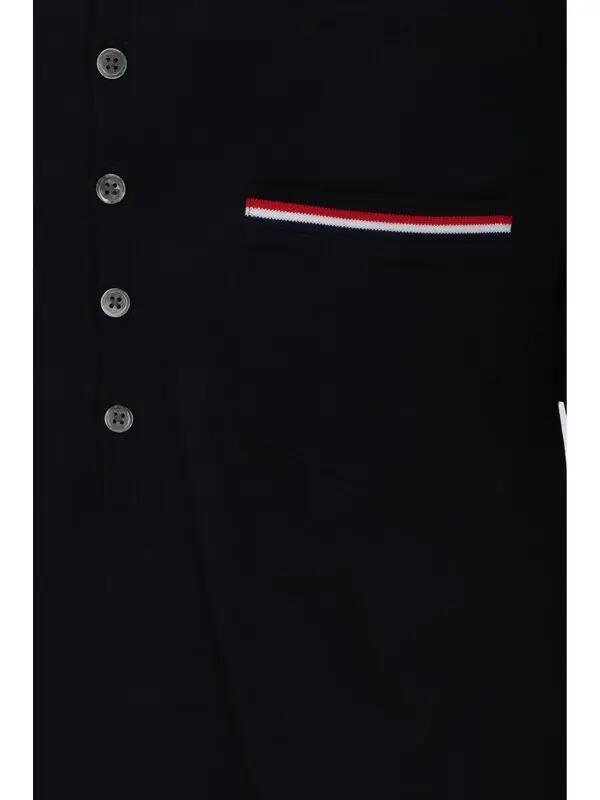 Thom Browne Short Sleeves Polo - Blue