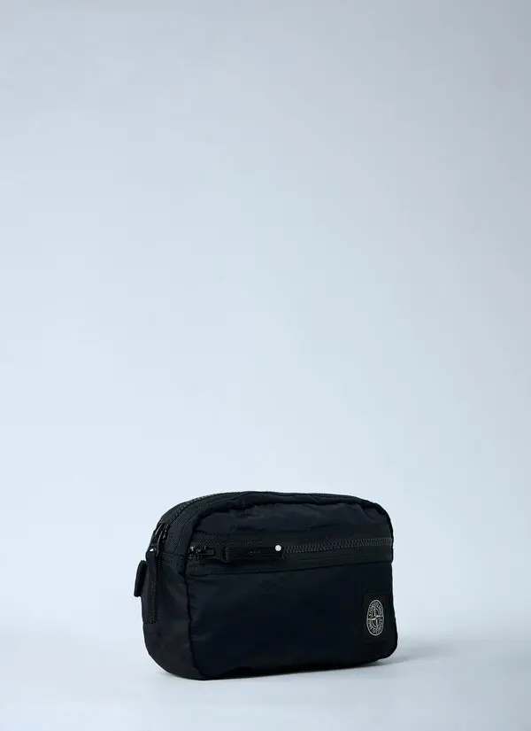 Stone Island Logo Motif Belt Bag - Black