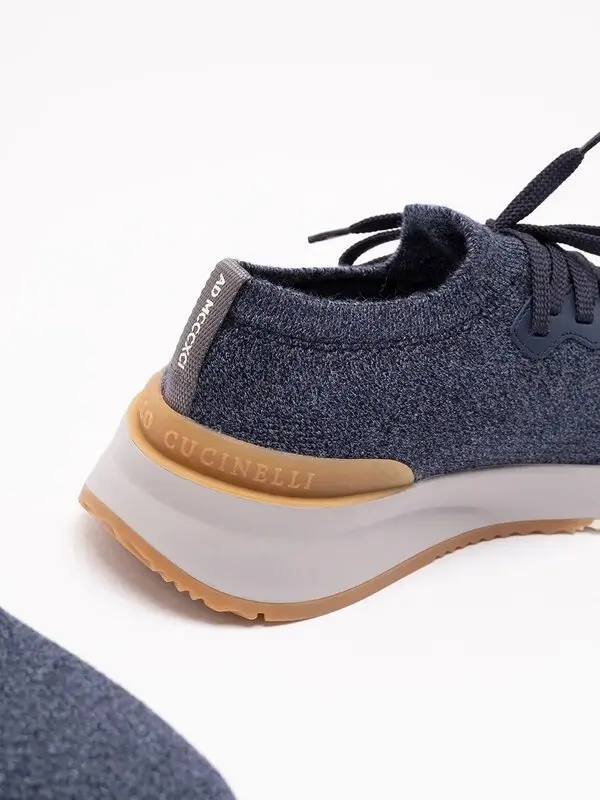 Brunello Cucinelli Wool Knit Sneakers