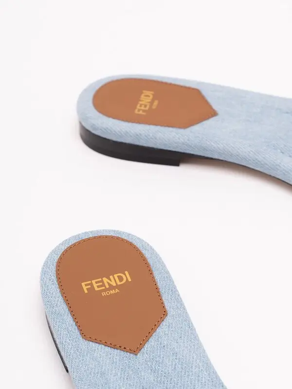 Fendi Denim Slides - Multicolor