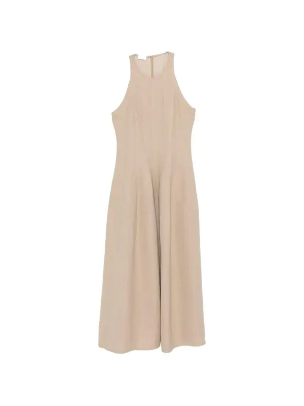 Brunello Cucinelli Linen Blend Long Dress - Multicolor