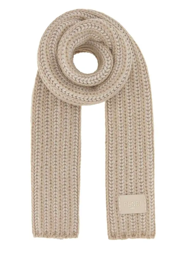 Fendi Sand Wool Blend Scarf