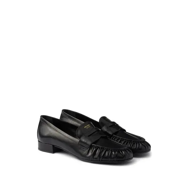 Prada Leather Loafers - Black