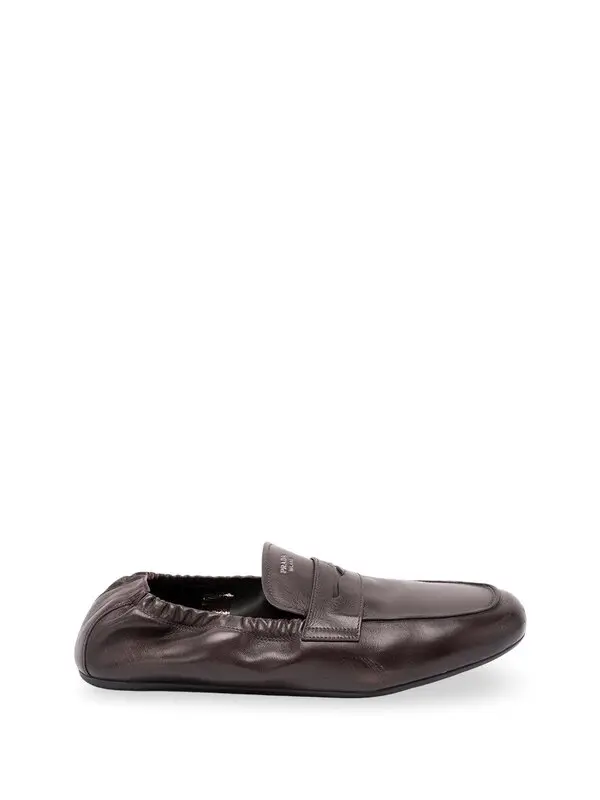 Prada Shuffle Antiqued Leather Loafers