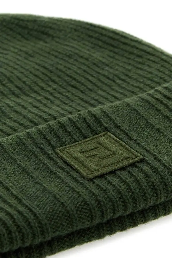 Fendi Wool Blend Beanie Hat