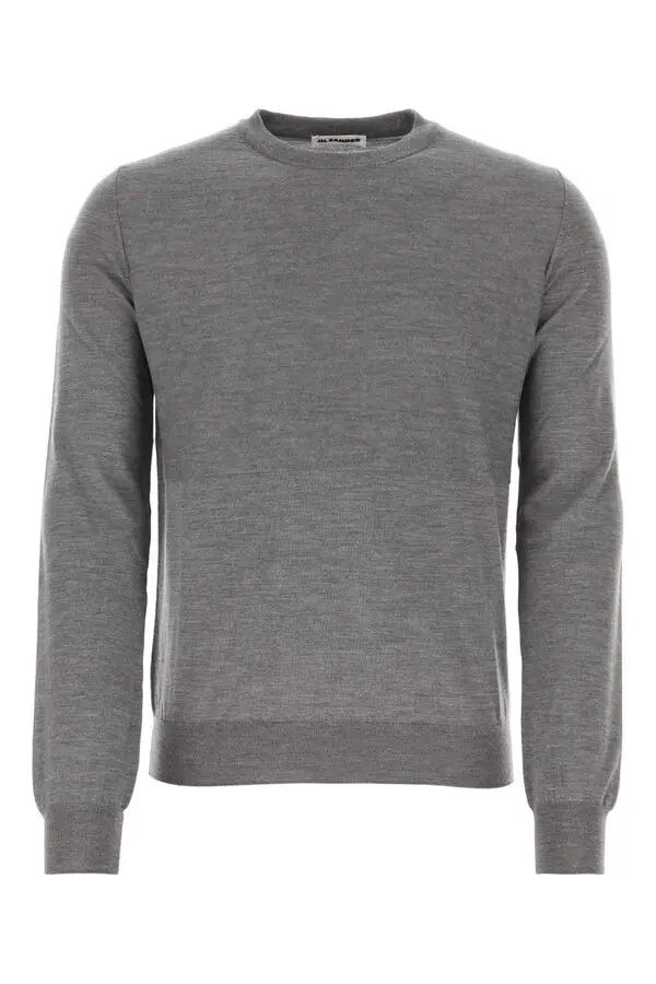 JIL SANDER Grey Wool Sweater
