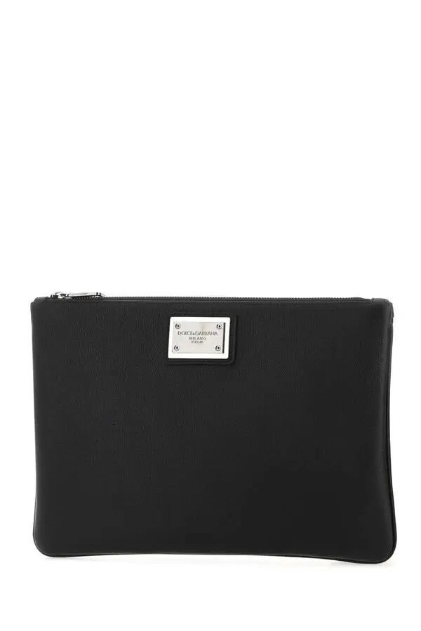 Dolce & Gabbana Leather And Nylon Pouch