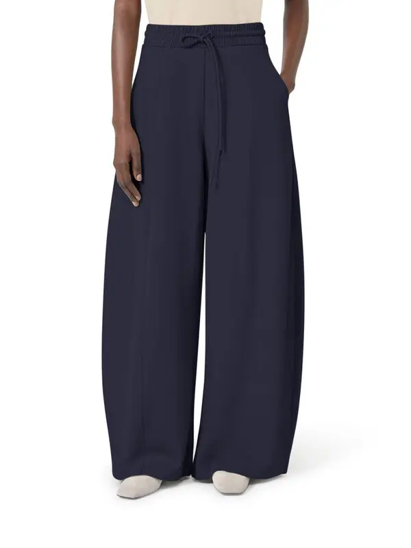 Max Mara Barrel Leg Pants In Technical Cotton Jersey