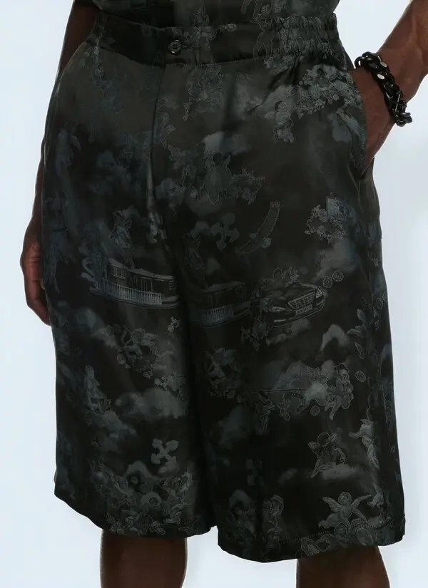 Off-White Jacquard Fresco Bowling Shorts