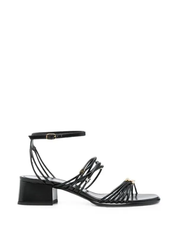 Celine Triomphe Leather Sandals - Multicolor