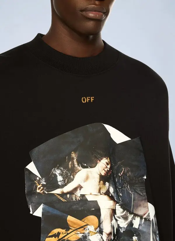 Off-White Cupid Paper Skate Crewneck Sweatshirt