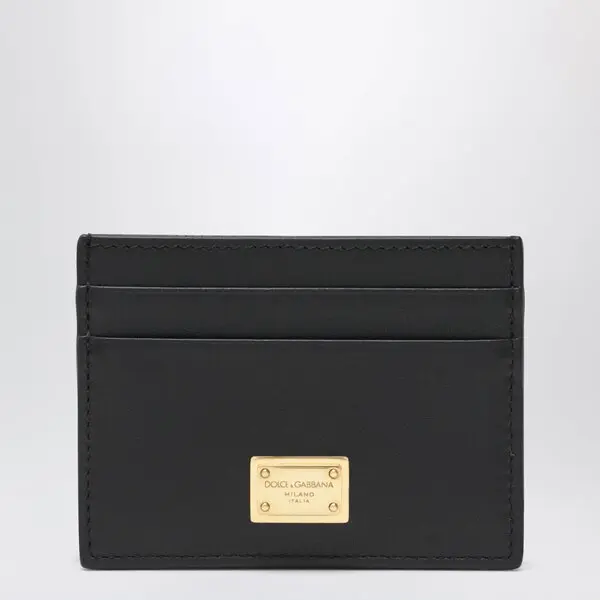Dolce & Gabbana Plonge Calf Leather Card Holder - Black