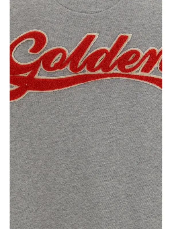 GOLDEN GOOSE Lettering Back Oversized Pullover - Gray