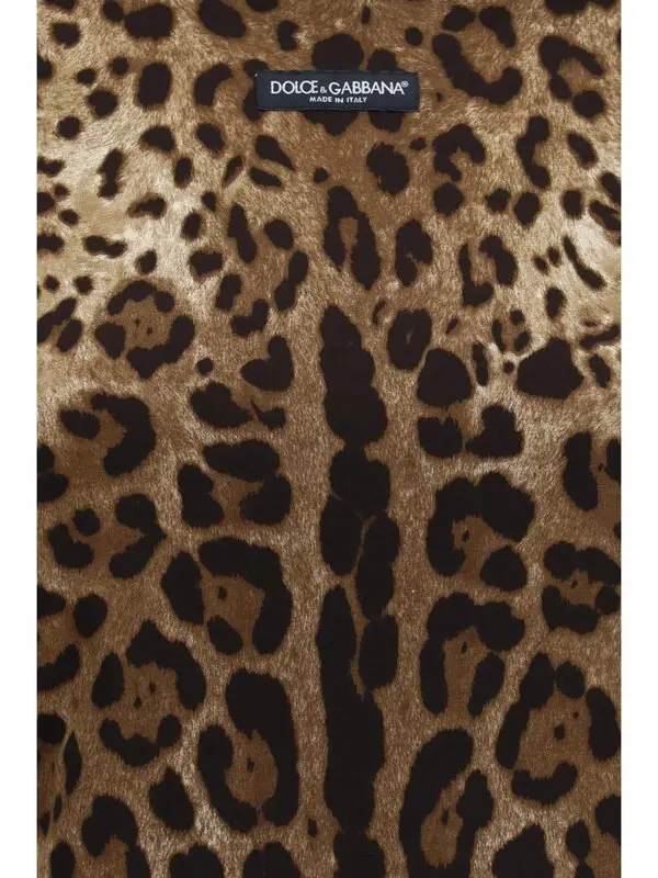 Dolce & Gabbana Leopard-print Cropped T-shirt - Cream