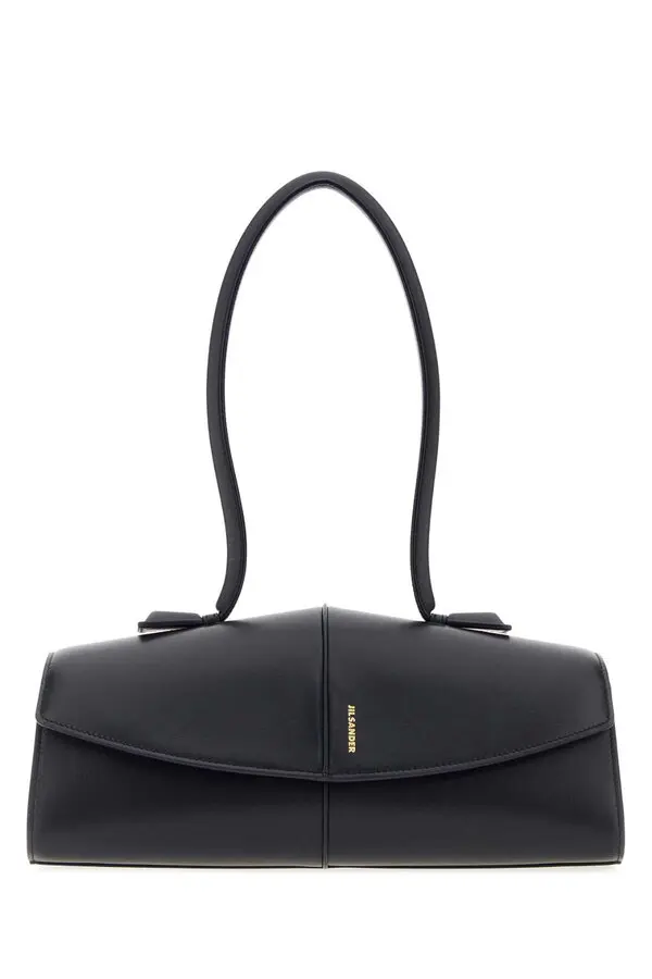 JIL SANDER Midnight Leather Linea Shoulder Bag